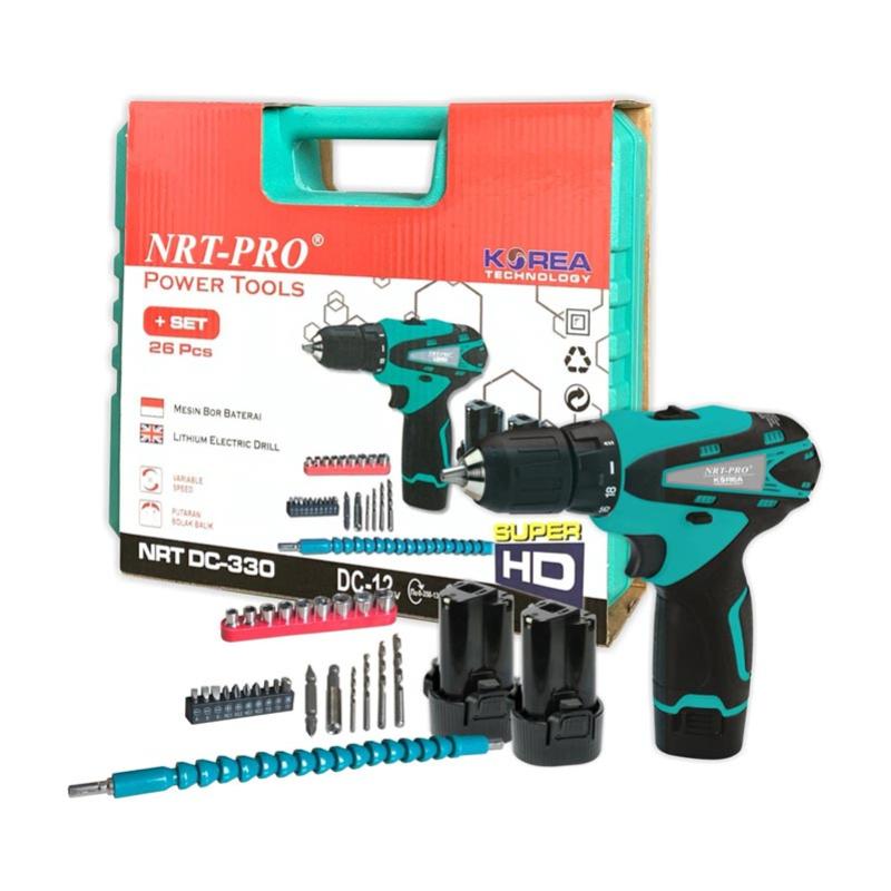 Jual NRT PRO Impact Cordless Drill Set Mesin Bor with Baterai [12 V/ 26 ...