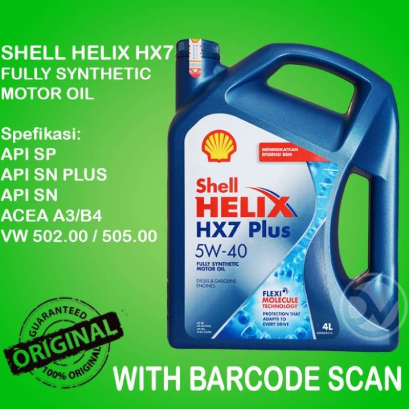 Promo Shell Helix Hx7 5W-40 Api Sn Plus 4 Liter Original Diskon 17% di ...