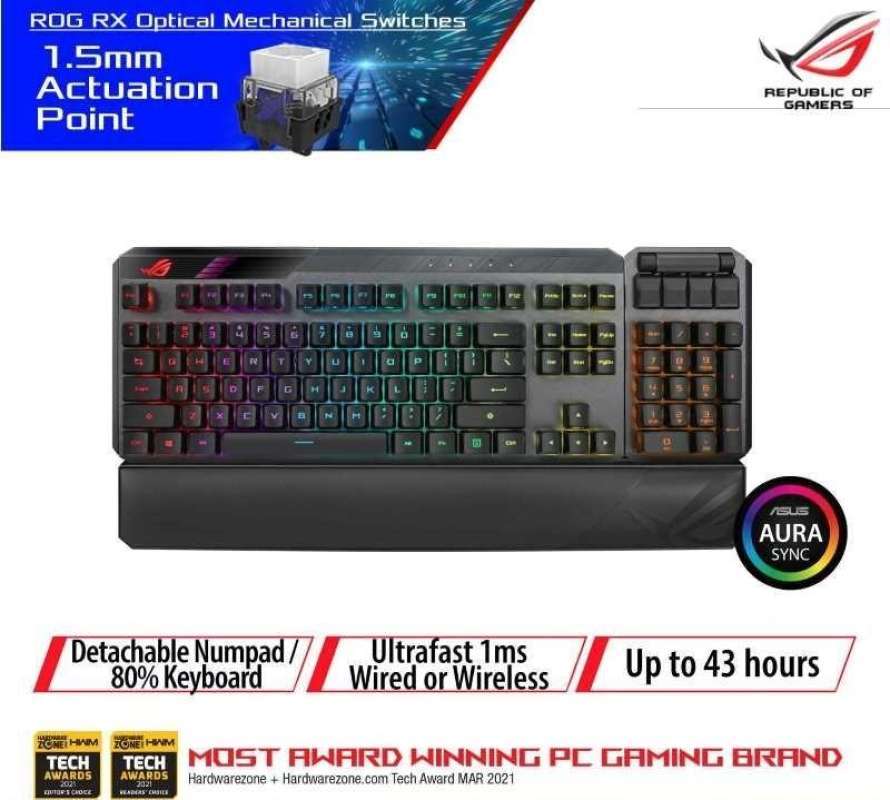 Jual ASUS ROG CLAYMORE II Gaming Mechanical keyboard - ROG RX Optical ...