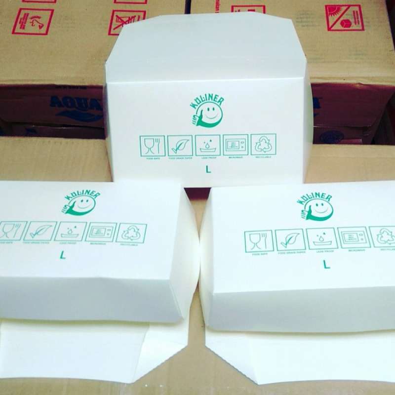 Jual Paper Lunch Box Kuliner Uk L & M Harga / 1 Pack Isi 50Pcs di ...