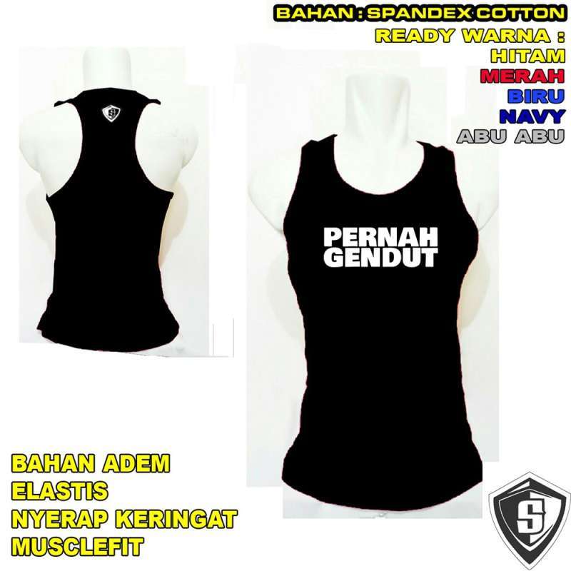 Promo Singlet Musclefit Gym Pria Pernah gendut - M Diskon 16% di Seller ...