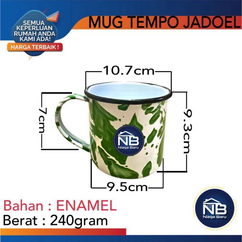 Jual Cangkir Mug Gelas Lurik Burik Blirik Enamel Seng Kaleng Jadul Kuno ...