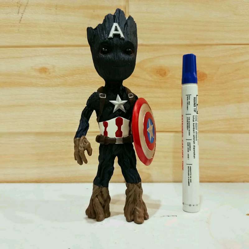 Jual mainan action figure groot Groot cosplay captain america guardian ...