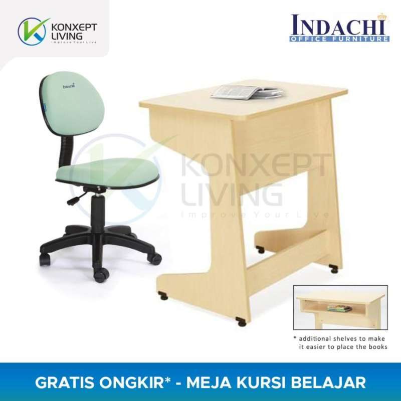 Jual Meja dan Kursi Set Belajar / Meja Kerja dengan Laci Indachi Vista ...