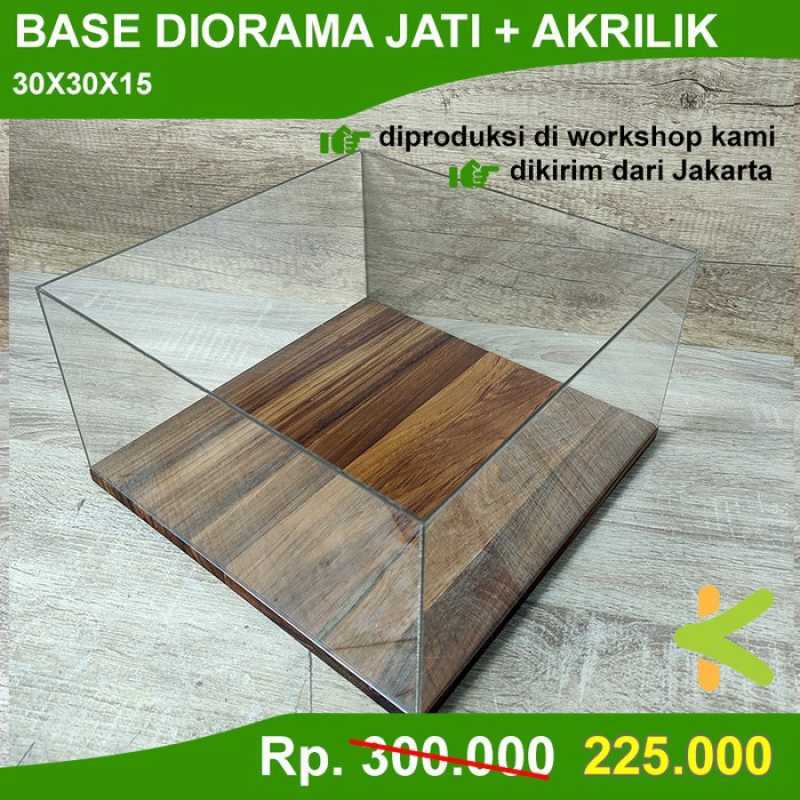 Jual Rak Etalase Makanan Base Kayu Jati Ukuran 30x30x30 2 Tingkat Di ...