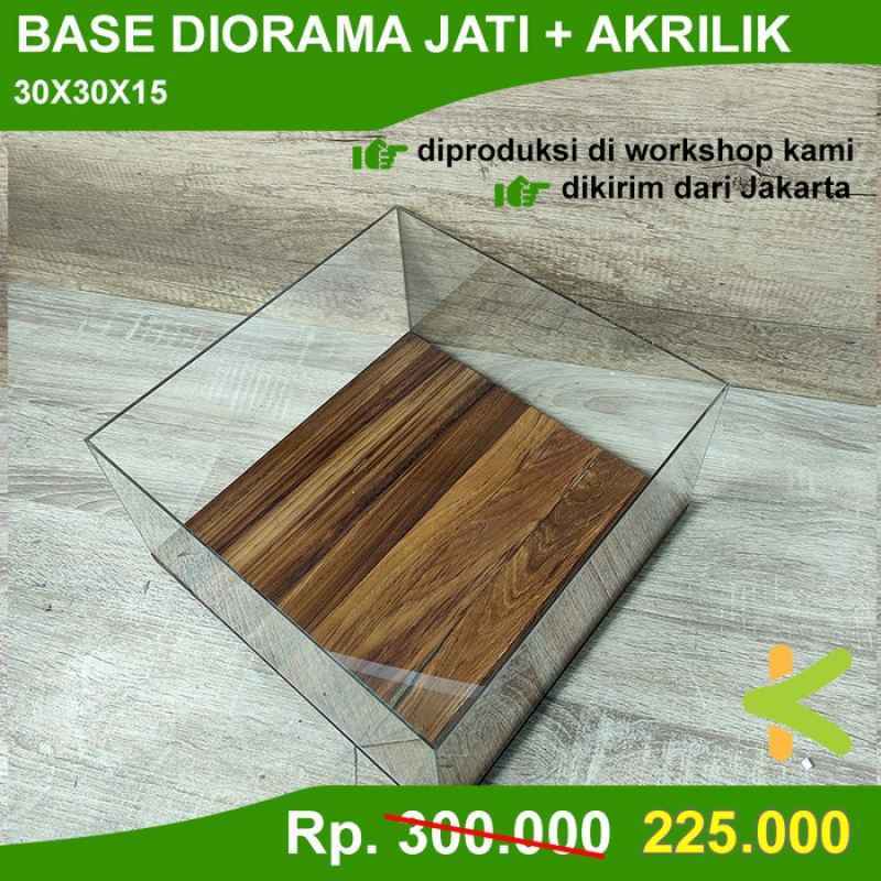 Jual Rak Etalase Makanan Base Kayu Jati Ukuran 30x30x30 2 Tingkat Di ...