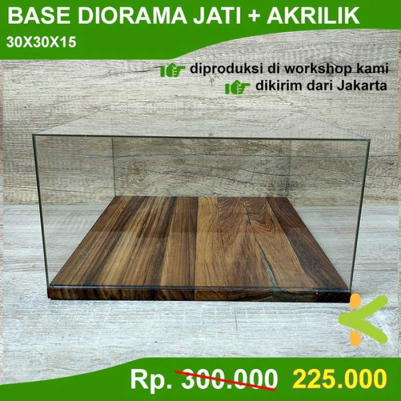 Jual Rak Etalase Makanan Base Kayu Jati Ukuran 30x30x30 2 Tingkat Di ...