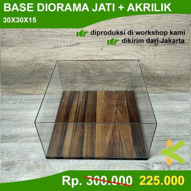 Jual Rak Etalase Makanan Base Kayu Jati Ukuran 30x30x30 2 Tingkat Di ...