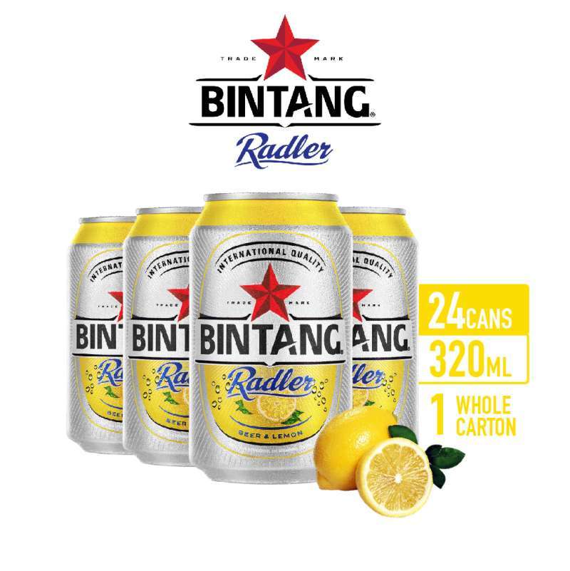 Jual Bintang Radler Lemon Minuman Beer [320 mL / 24 Pack] di Seller ...