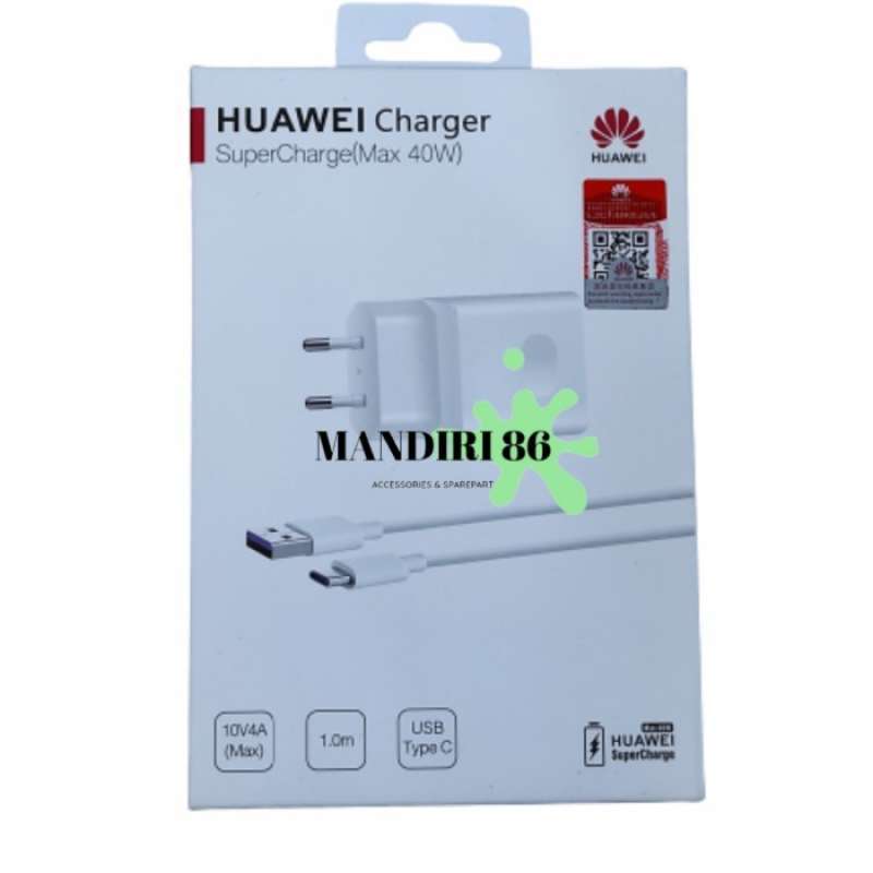 Jual Charger Huawei Super Charger 40W Usb C For P40 Pro P30 Pro Mate 10 ...