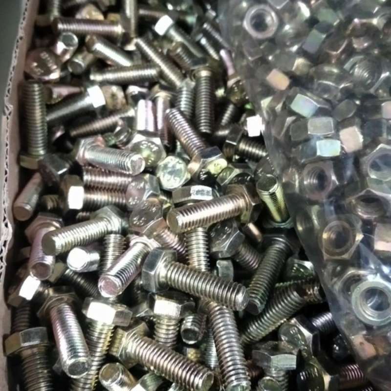 Jual Baut Mur Kuning M6 X 45 Baut Kuning M6x45 Baut Hexagon M6x45mm Di ...