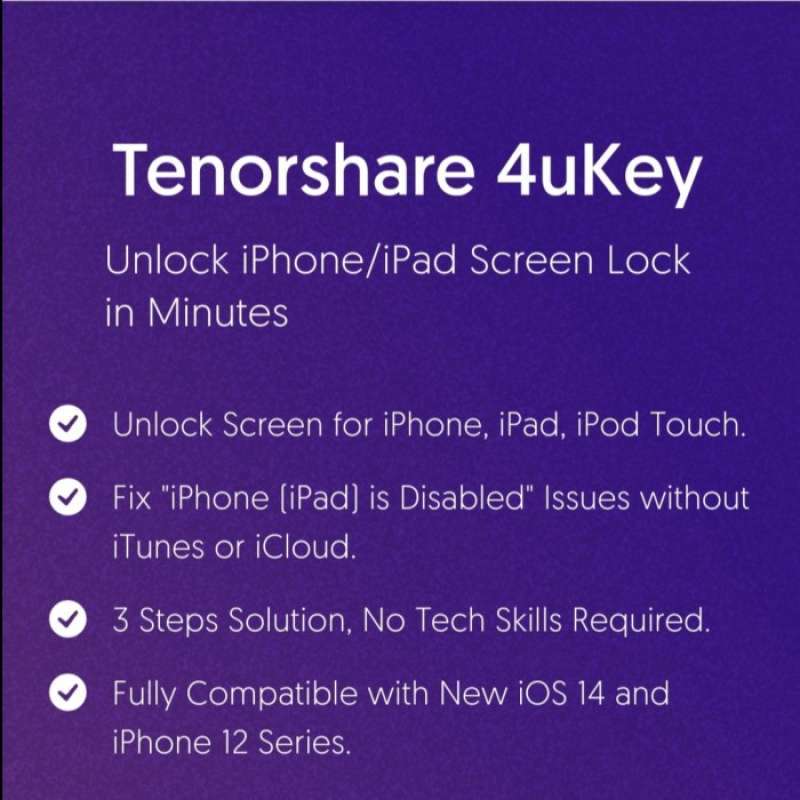 Jual Tenorshare 4ukey - Screen Passcode Unlocker iPhone Screen ...