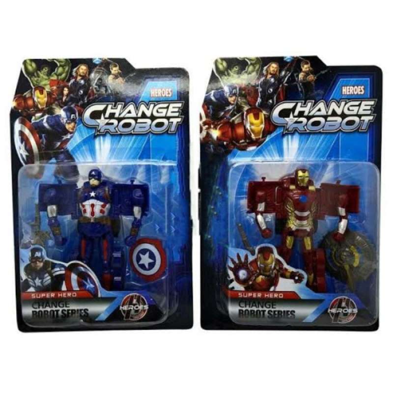 Jual Change robot mainan robot super hero ironman captain amerika robot ... Jual Change robot mainan robot super hero ironman captain amerika robot ...