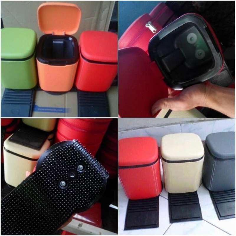 Jual Tempat Sampah Mobil Kotak Sampah Mobil Car Dustbin Dustbin Leather ...