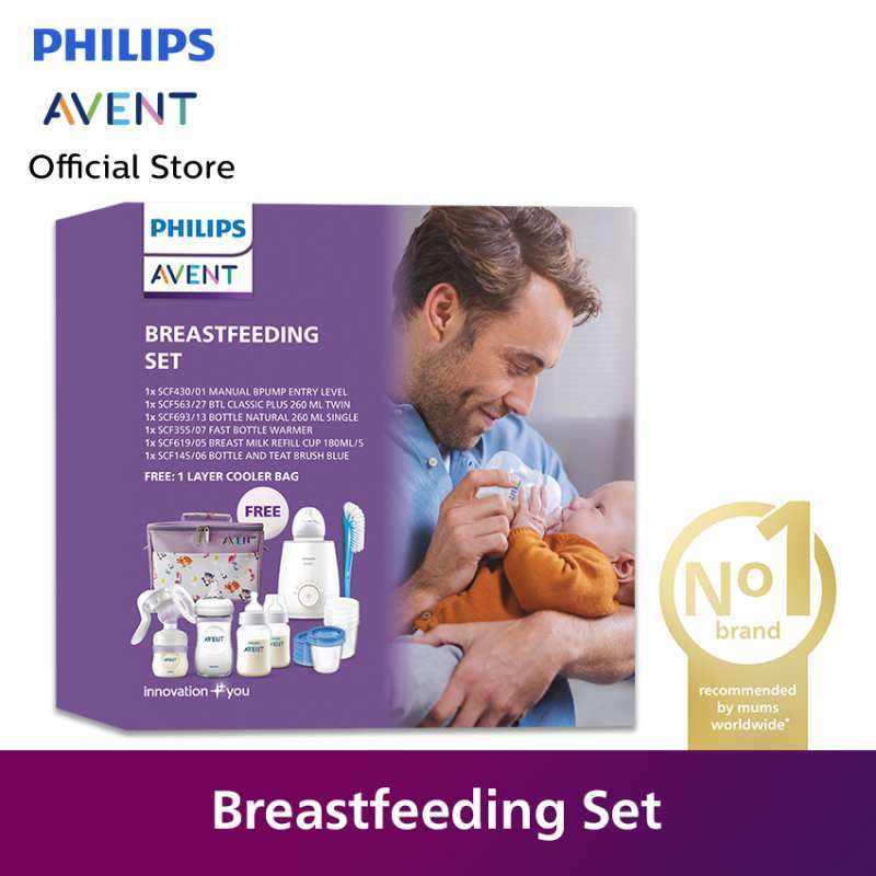 Promo Philips Breastfeeding Set + 1 Layer Cooler Bag Perlengkapan Bayi ...