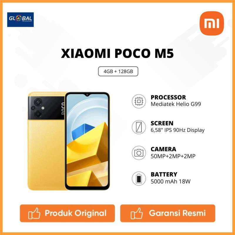Jual Xiaomi Poco M5 Smartphone [4/128GB] Garansi Resmi di Seller Global ...