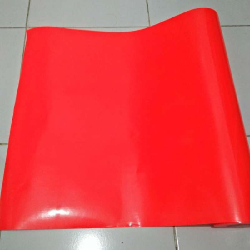 Promo stiker Skotlet warna merah stabilo glossy,, Lebar stiker nya 45cm ...