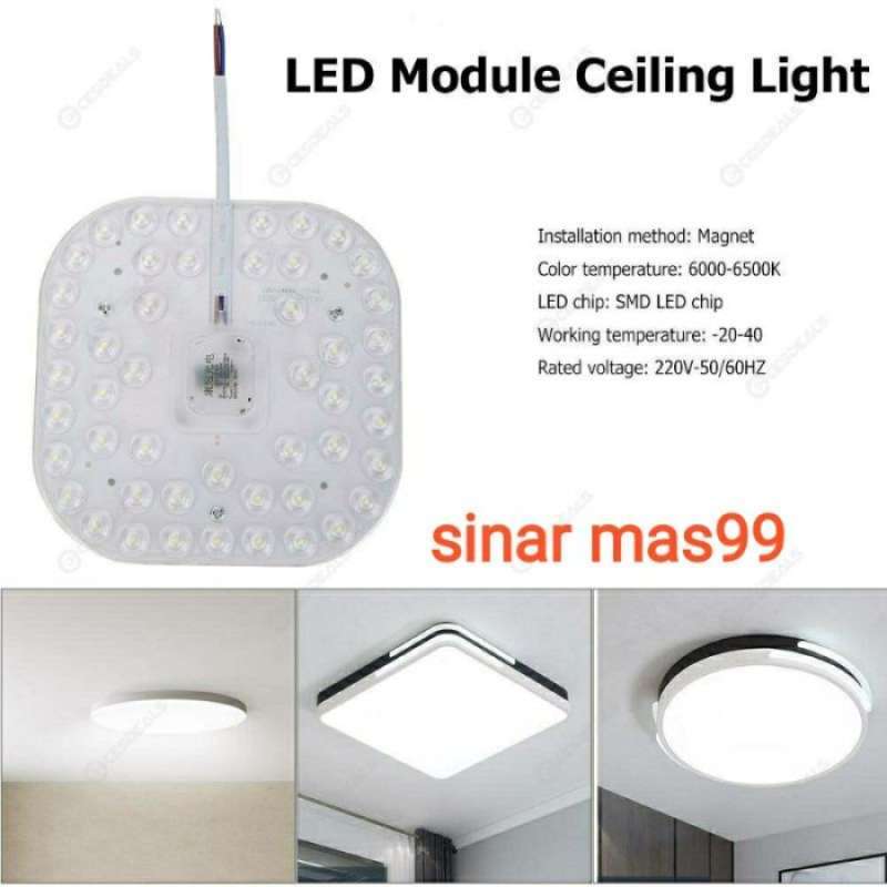 Promo Lampu Ceiling Panel LED Lamp White Magnet Module Indoor Light ...