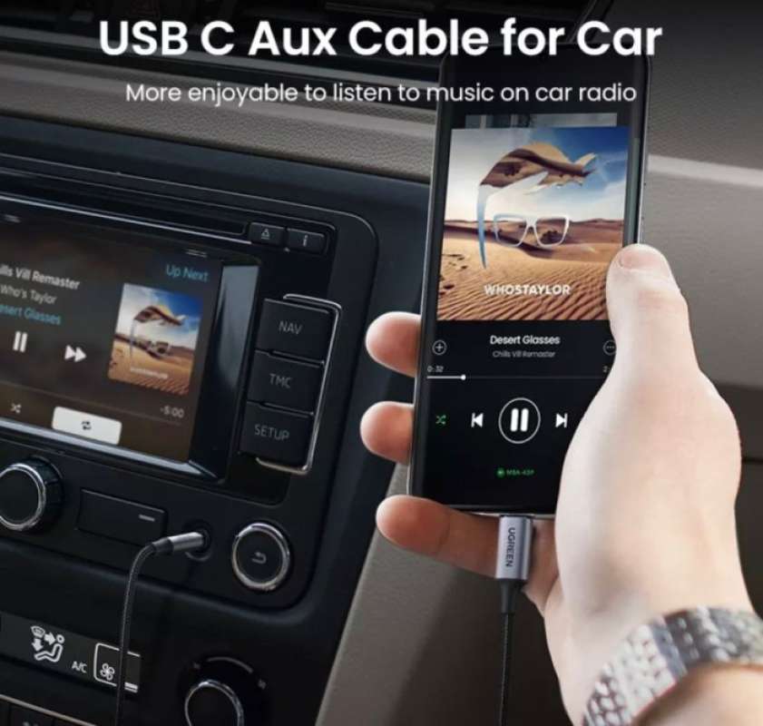 Jual Ugreen Usb-c Male To Aux 3.5mm Audio Adapter Dac Chip 20192 Di ...