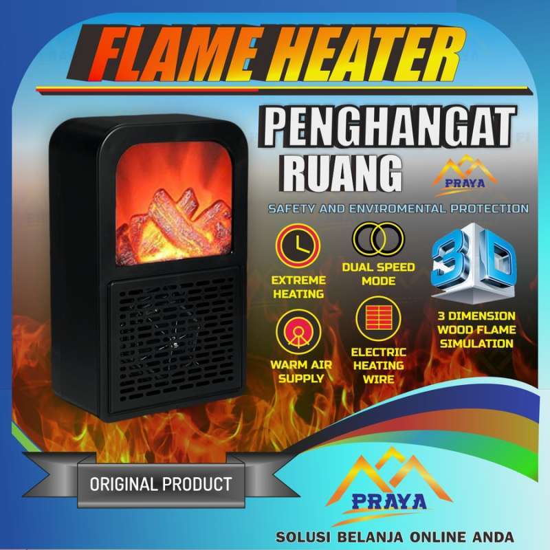 Jual 3D FLAME HEATER RUANGAN PORTABLE ALAT PEMANAS PENGHANGAT UDARA ...