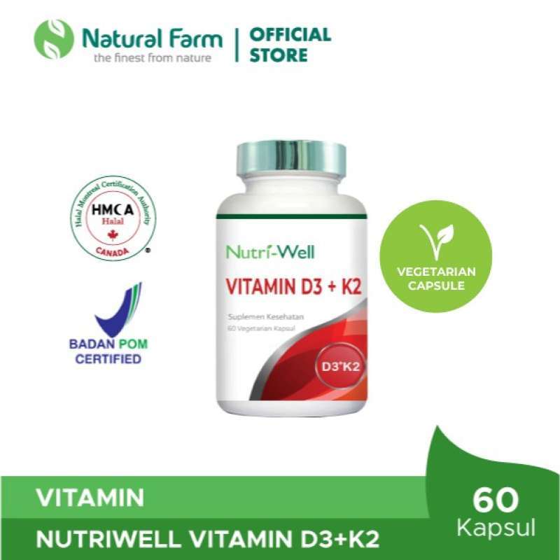 Promo Nutriwell Vitamin D3 + K2 (60 Capsules) Diskon 23% di Seller Pegazuz Store - Grogol, Kota ...