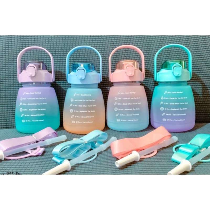 Jual Botol minum viral gemoy aesthetic korea terbaru cantik 1,3 liter ...