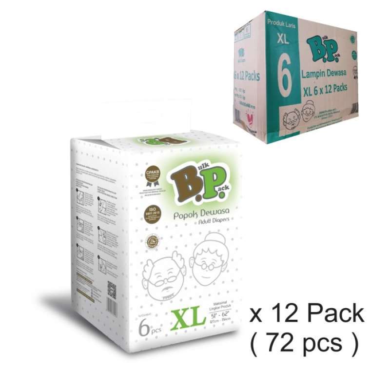 Promo Bp Popok Dewasa Adult Diapers Model Perekat Ukuran Xl Isi 6 Pcs X ...