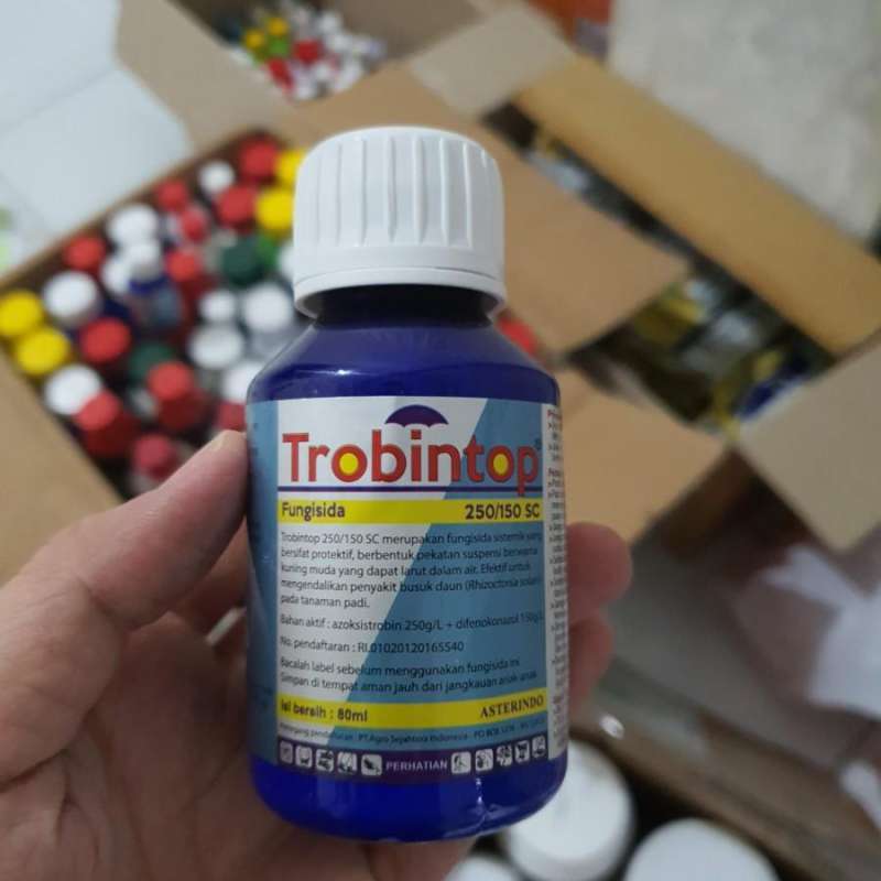 Jual Obat Hama Asli Ampuh Murah Fungisida Trobintop 250/150sc 80ml Di ...