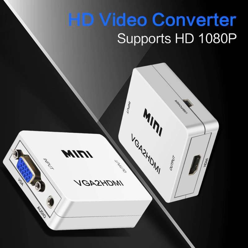 Jual Converter Konektor Vga to HDMI VGA2HDMI Digital Analog HD 1080p ...