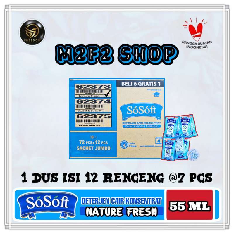 Promo Sosoft | So Soft Deterjen Cair Konsentrat Nature Fresh Sachet ...