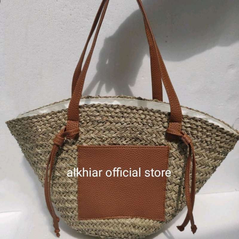Promo TAS MENDONG BAKUL SAKU RAWIS DEPAN tas etnik anyaman aesthetic tas pantai Diskon 26% di ...
