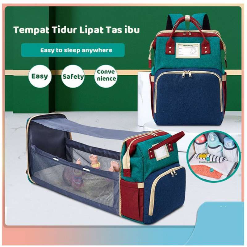 Jual Tas Bayi Multifungsi Tempat tidur lipat Baby diapers bag di Seller ...