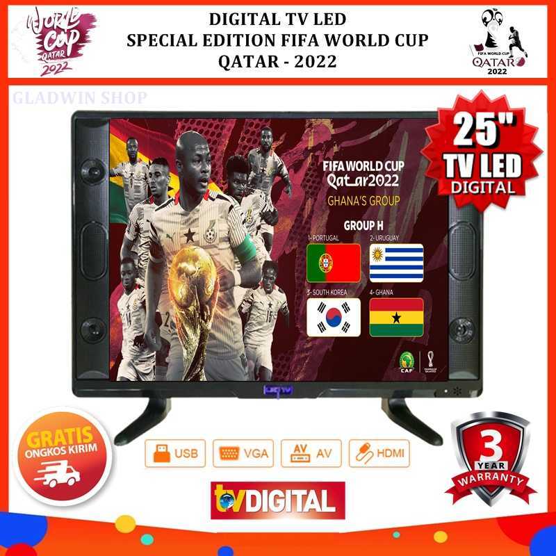 Promo LED TV 25in FIFA WORLD CUP SUPPORT HDMI VGA AV USB DIGITAL Diskon ...