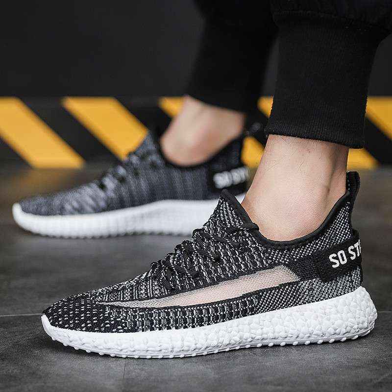 Jual Sepatu Pria Sepatu Olahraga Trendi Versi Korea Sepatu Kain Tenun ...