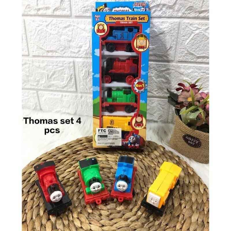 Promo Mainan Edukasi Anak Kereta Set Isi 4 Biji Kereta Pullback