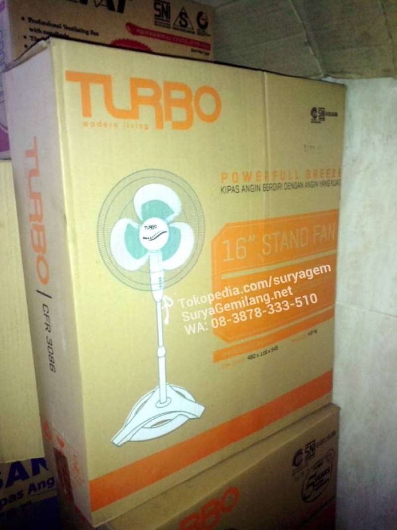 Jual Turbo Stand Fan Cfr3086 Kipas Angin Berdiri Asli, Baru, Garansi ...