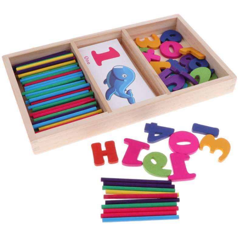 Jual OEM Wooden Math Arithmetic Box Educational Toy - Number Blocks ...