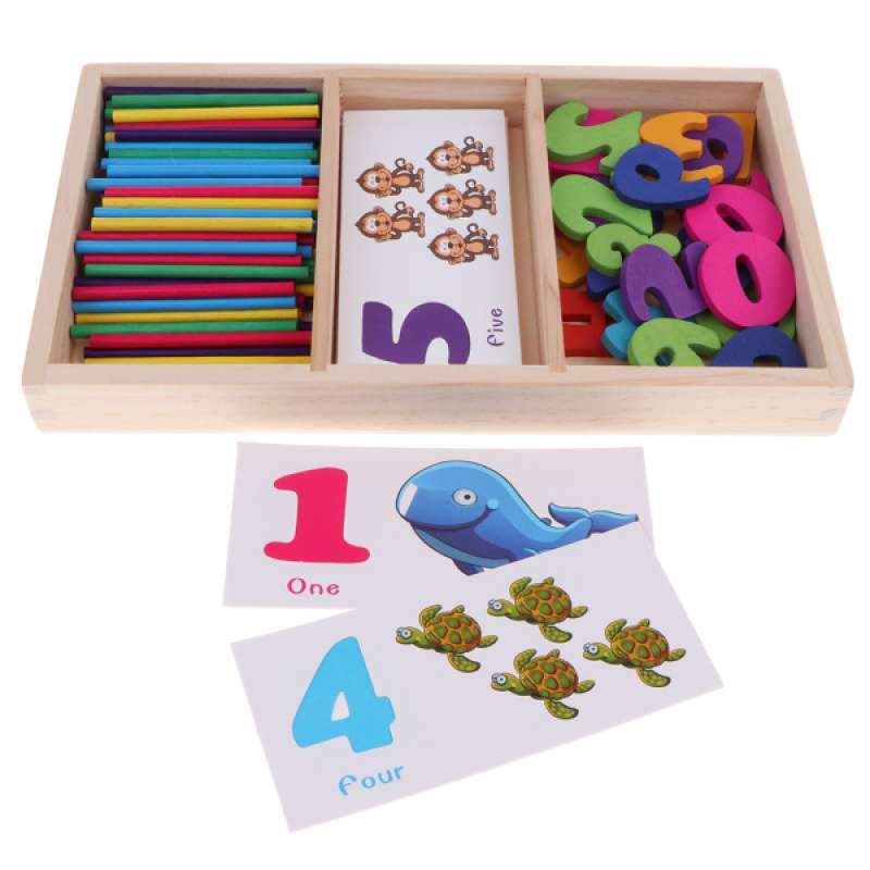 Jual OEM Wooden Math Arithmetic Box Educational Toy - Number Blocks ...