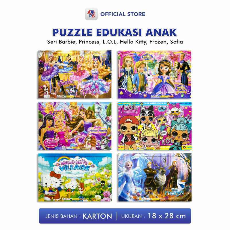 Jual Puzzle Edukasi Anak / Puzzle Karton / Puzzle Anak Bergambar Karakter Seri Frozen Hello ...