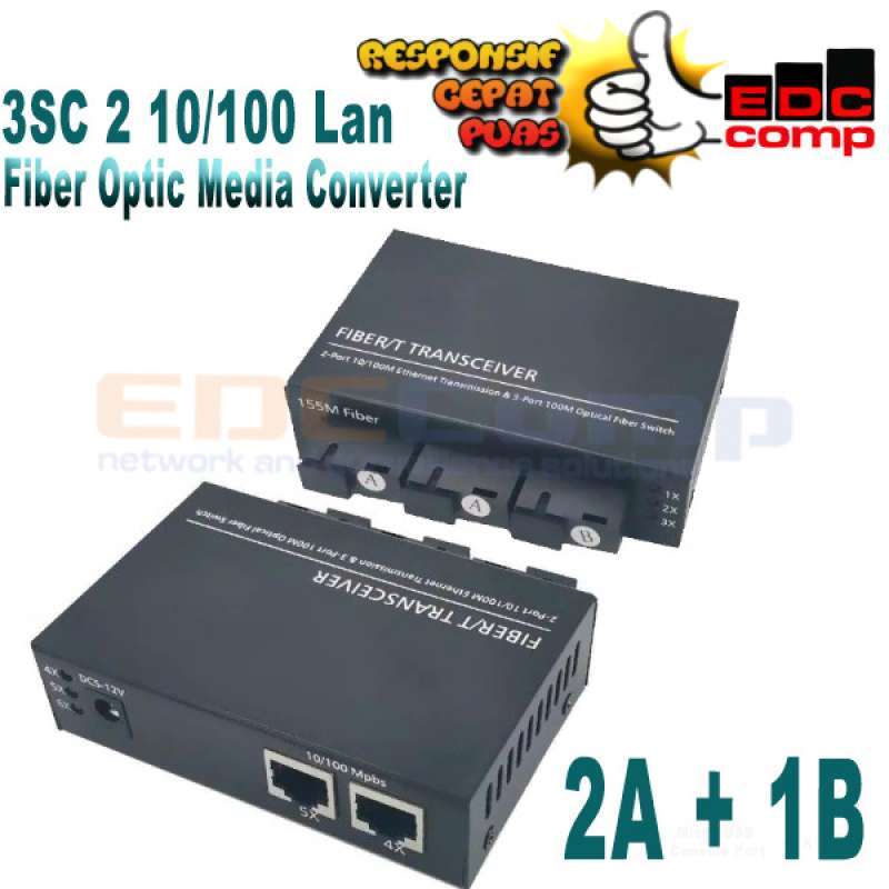 Jual Ethernet Fiber Switch 3 SC 2 LAN |Media Converter Switch FO 3 SC 2 LAN di Seller NEW VISION ...