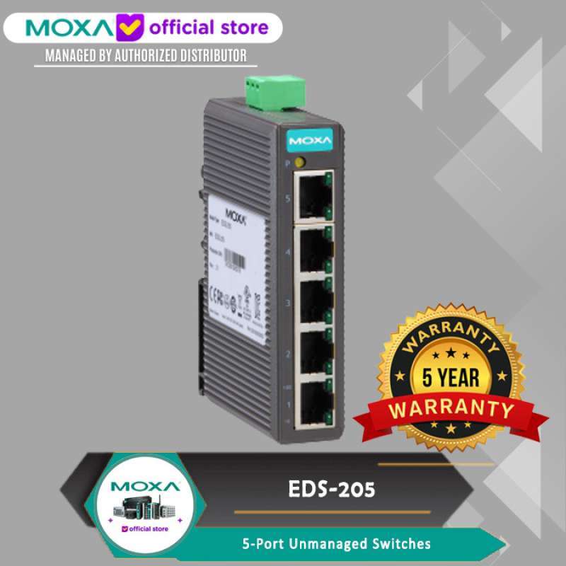 Jual EDS-205 Entry Level Unmanaged Ethernet Switches di Seller NEW VISION - Pondok Kopi, Kota ...