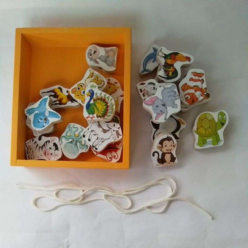 Jual Mainan Edukasi Meronce Hewan Boks Box Ronce Knitting Jahit ...