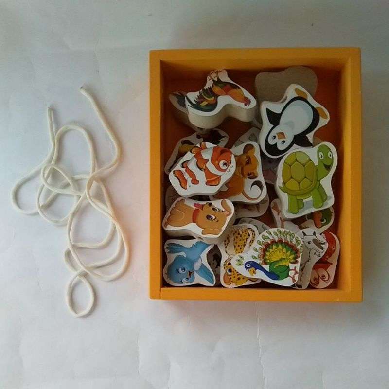 Jual Mainan Edukasi Meronce Hewan Boks Box Ronce Knitting Jahit ...