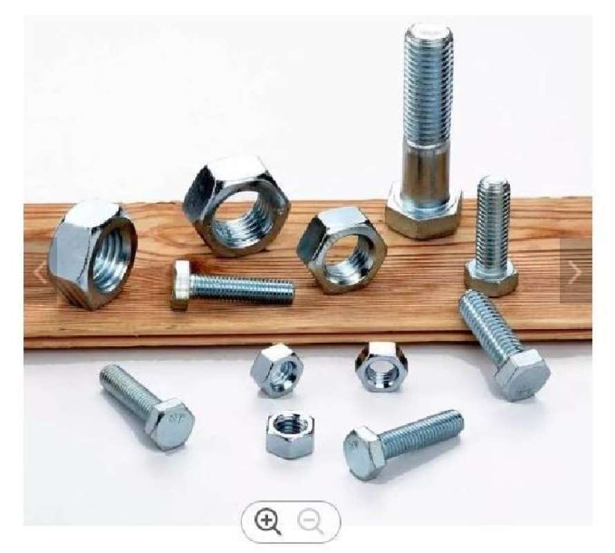 Jual Baut Mur Putih M6 x 12 Baut Hex Galvanis M6x12 Baut Kunci 10 di ...