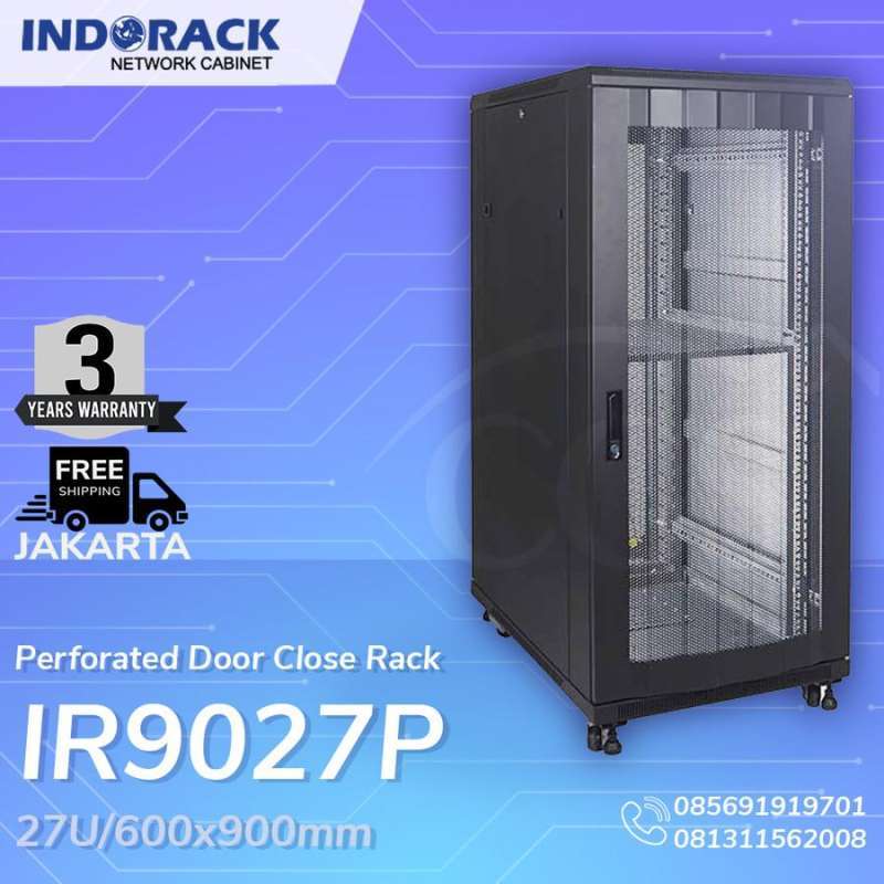 Jual Indorack Close Rack 27u Depth 900mm Perforated Door - Ir9027p Di ...