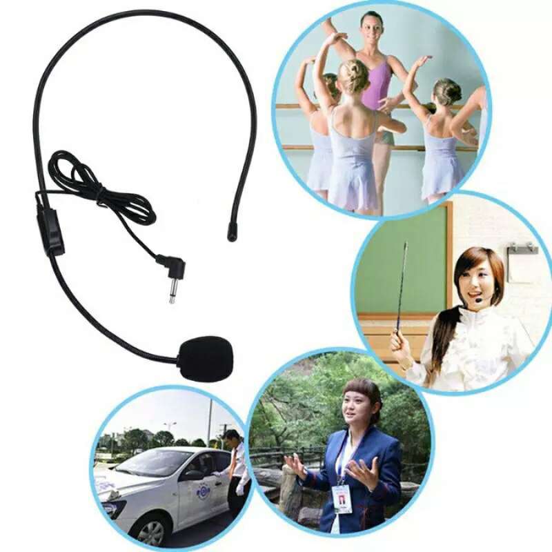 Promo Mic headset 3.5 mm mic mengajar mic wireless microphone headset ...