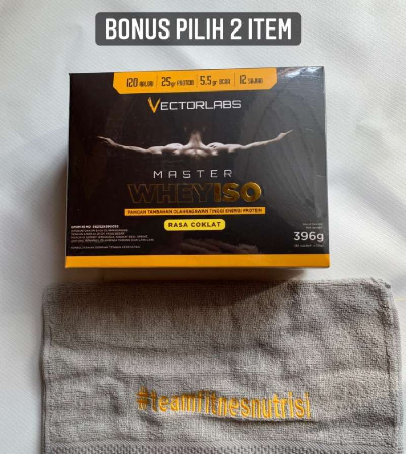 Promo Vectorlabs master whey iso 12 sachet aim food x VL susu fitnes isolate Diskon 23% di ...