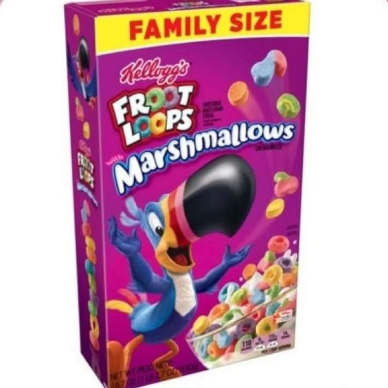 Jual Kellogg S Froot Loops Dengan Sereal Sarapan Marshmallow 530gr Di ...