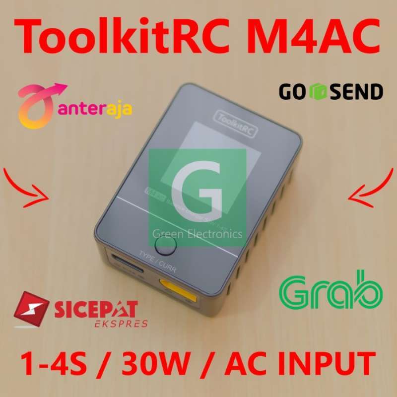 Jual Toolkitrc M4Ac Lipo Battery Balance Charger 30W 4S Pln 100-240Vac ...