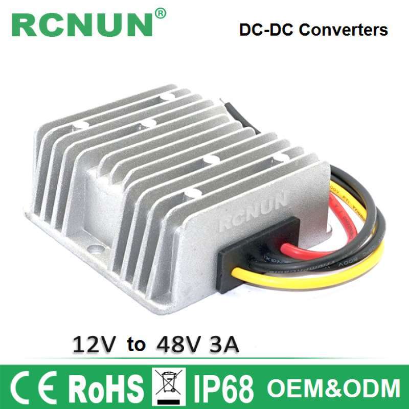 Jual Waterproof Dc Boost Converter 12v To 48v 3a 144w Step Up Regulator ...